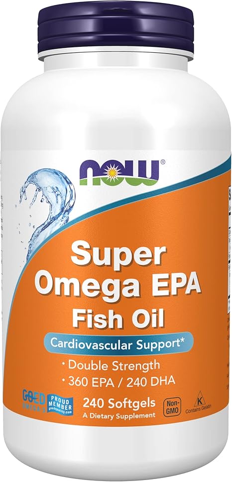 Amazon.com: NOW Supplements, Super Omega EPA, 360 EPA / 240 DHA, Molecularly Distilled ...