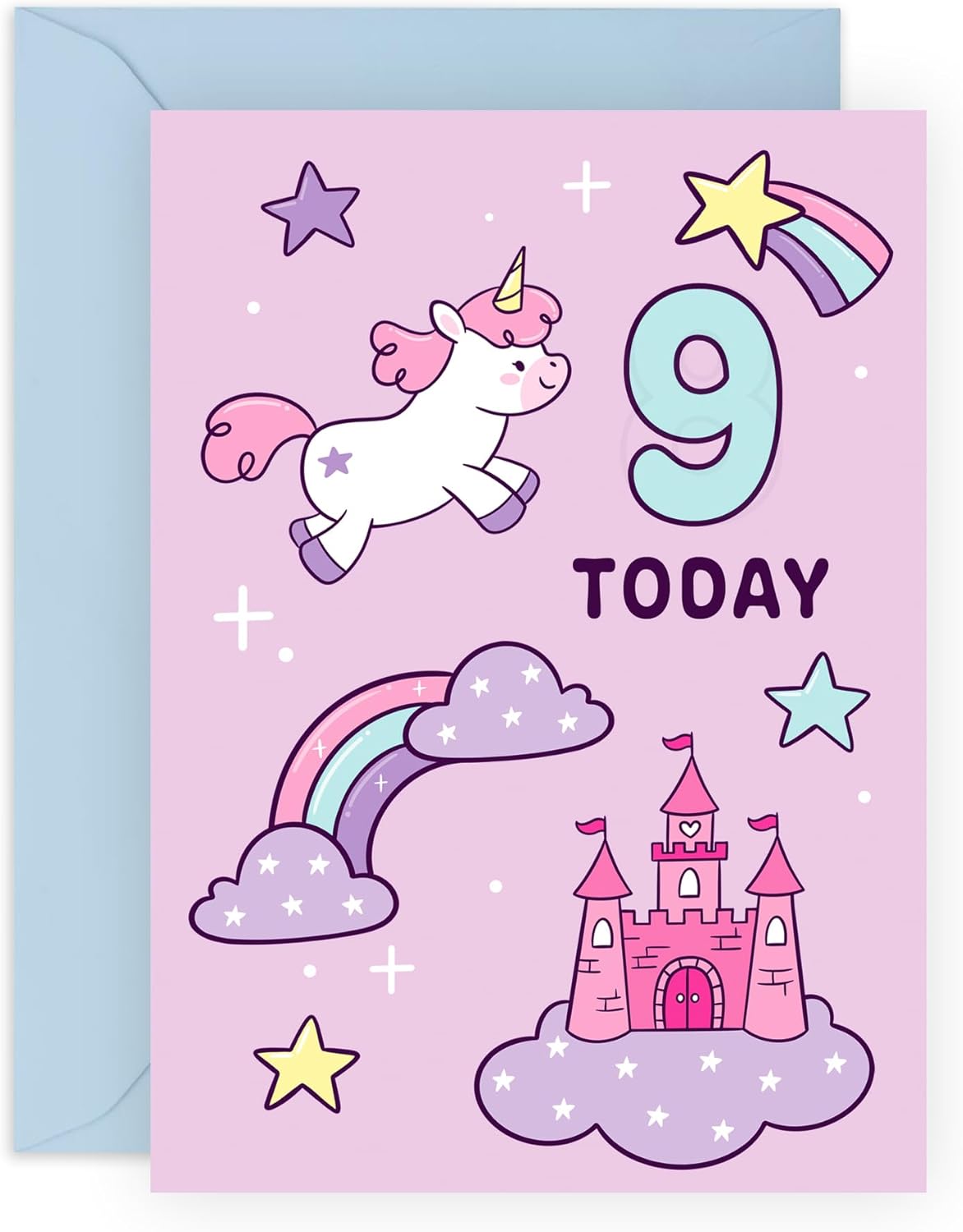 Central 23 Girl Birthday Card Age 9 - Happy 9th Birthday Cards Nine ...