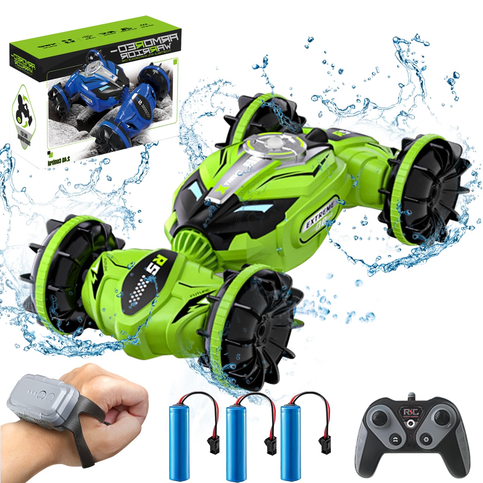 Amazon.com: GoolRC Gesture Sensing RC Stunt Car 2.4GHz 4 WD Hand Remote ...