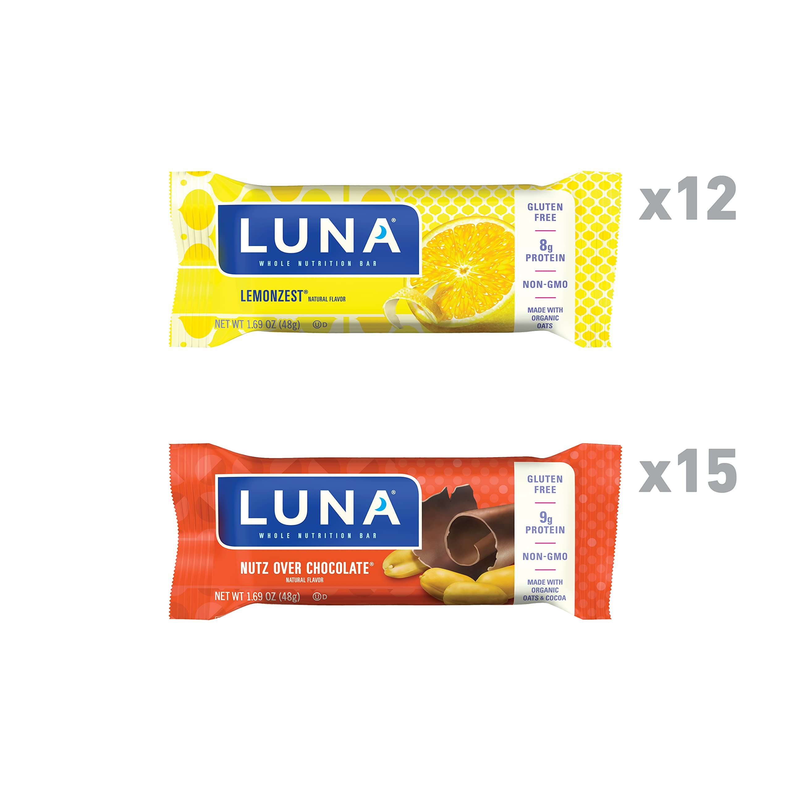 Snapklik.com : LUNA Bar - Gluten Free Snack Bars - Lemonzest 12ct ...