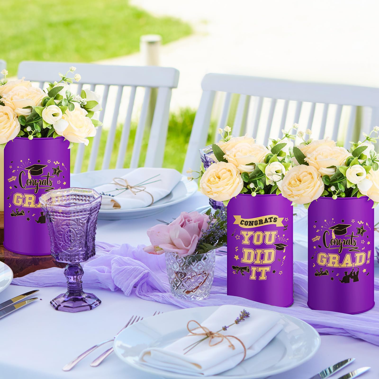Snapklik.com : Domensi 6 Pcs 2025 Graduation Table Centerpiece Vase ...