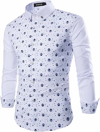 Amazon.com: Nidicus Mens Fashion Dense Star Pattern Long Sleeve Button ...