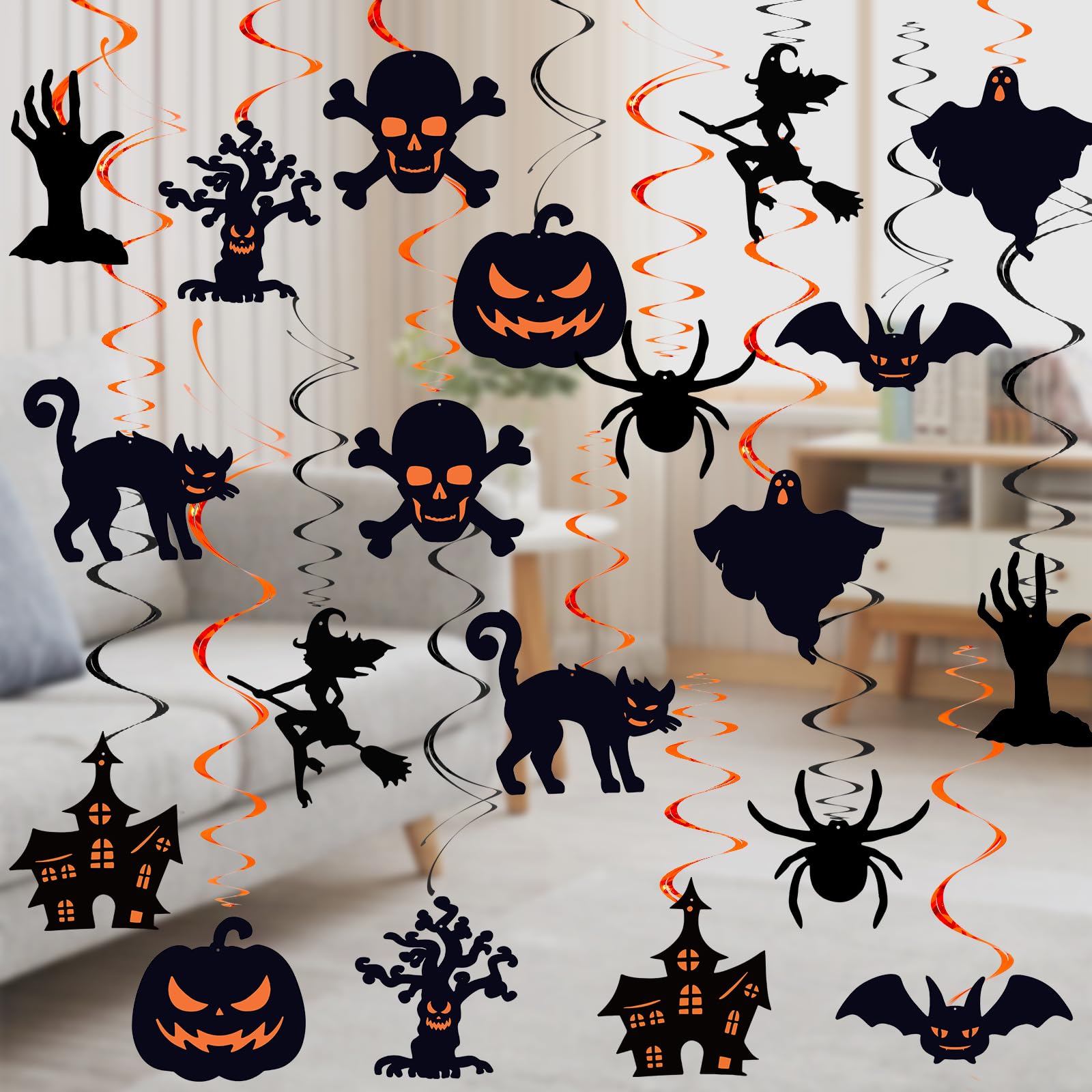 Amazon.com: 30 PCS Hanging Halloween Decorations for Office,Halloween ...