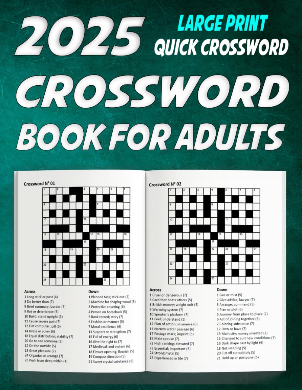 Crossword Book for Adults Large print: 100 Medium-difficulty Quick ...
