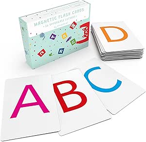 Amazon.com: Attractivia Magnetic Big Alphabet ABC Flash Cards - 26 Sturdy Uppercase Large ...