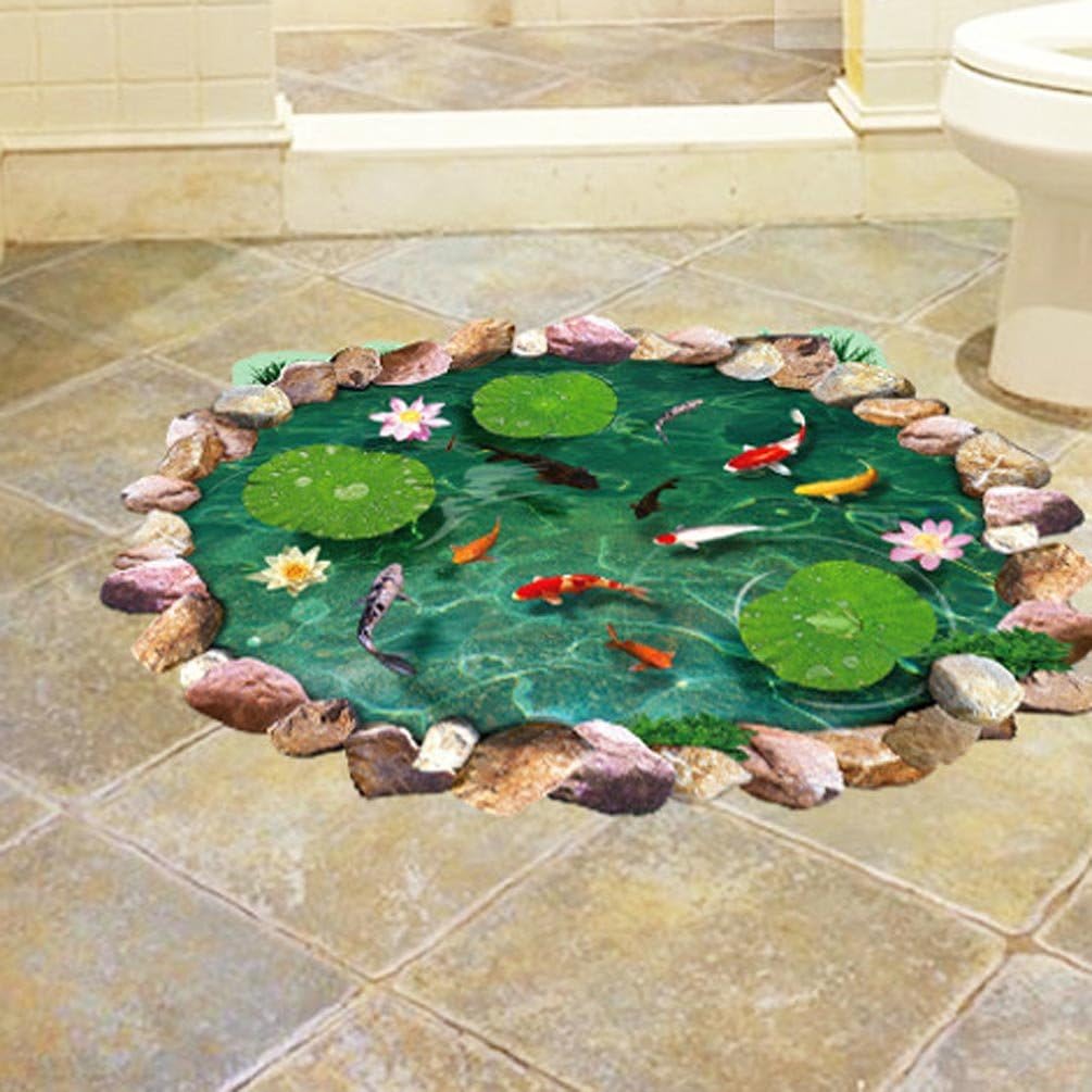 Amazon.com: ECYC 3D Water Waves Beach Ocean Waterproof Creative Floor ...