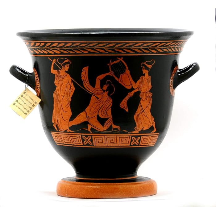 Buy Dionysos with Satyr Death of Orpheus Krater Vase Ancient Greek ...