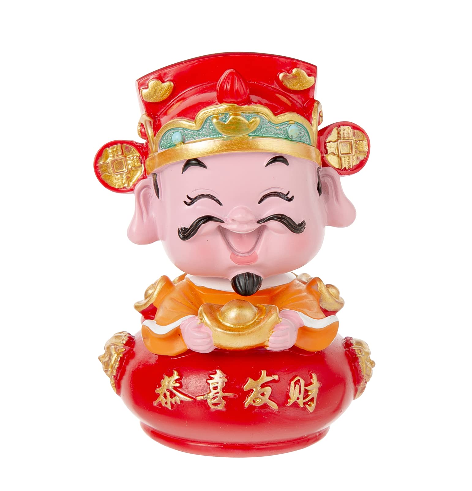 Amazon.com: Mini CAI Shen Statue, Small Caishen Statue - God of Wealth ...