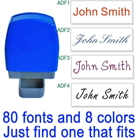 Amazon.com : Custom Signature Stamp - Self Inking - Black Ink - Small ...