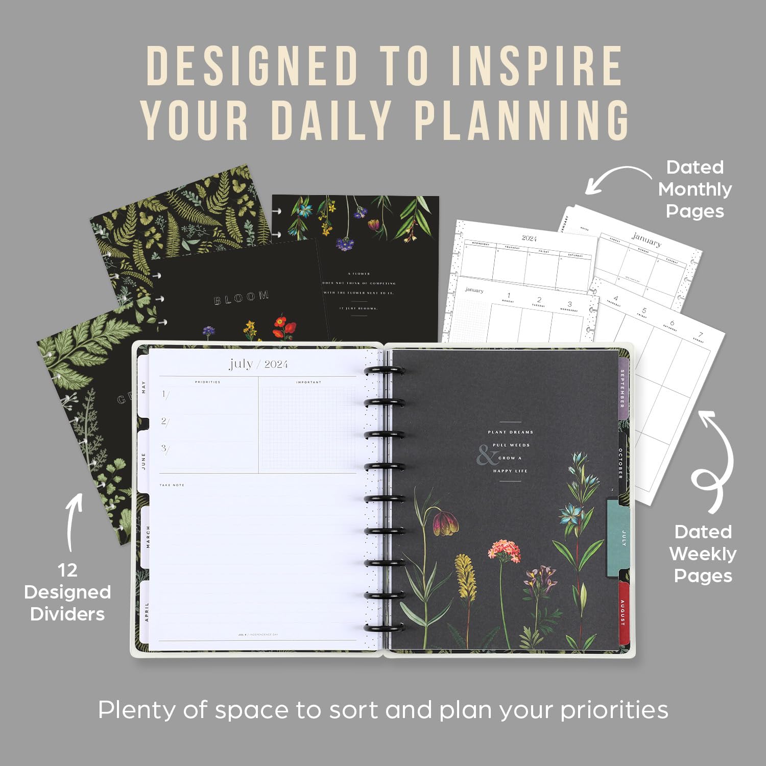 Snapklik.com : Happy Planner Disc-Bound 12-Month Planner, January ...