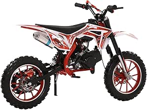 Amazon.com: duwiikab 2 Stroke Kids Dirt Bike, 49CC Dirt Bike, Mini Dirt Bike Gas with Front Rear ...