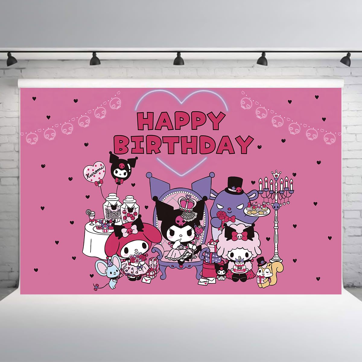Snapklik.com : 5x3 FT Kuromi Party Supplies Background Decoration ...