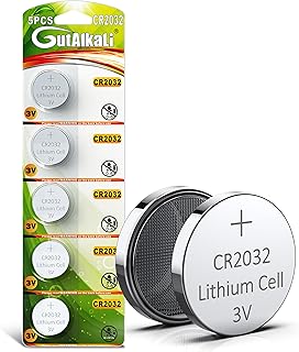 GutAlkaLi 5 Pack CR2032 Batteries - CR2032 3V Battery - CR 2032, 3 Volt Coin Battery ...