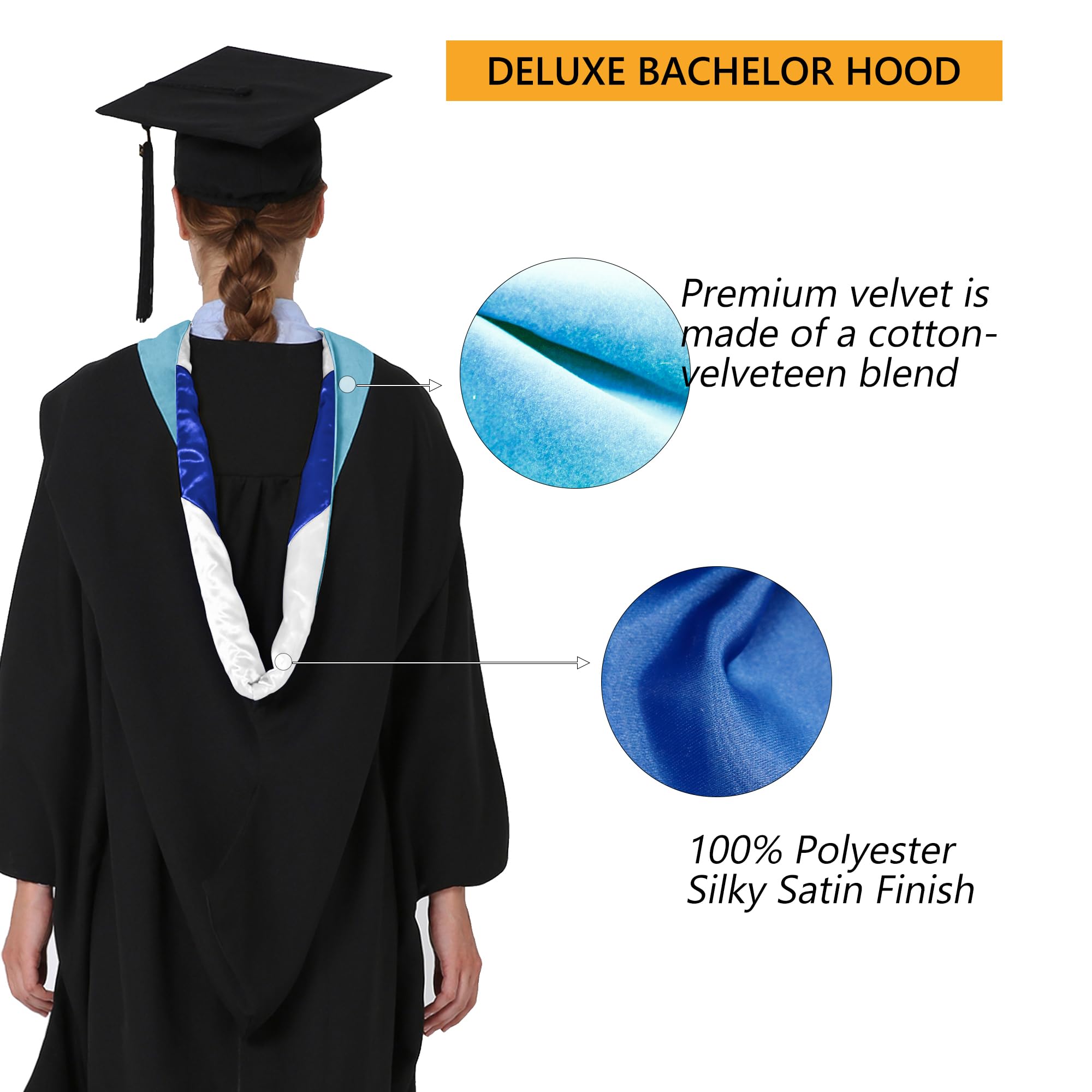Snapklik.com : GraduationMall Bachelor Graduation Hood Deluxe ...