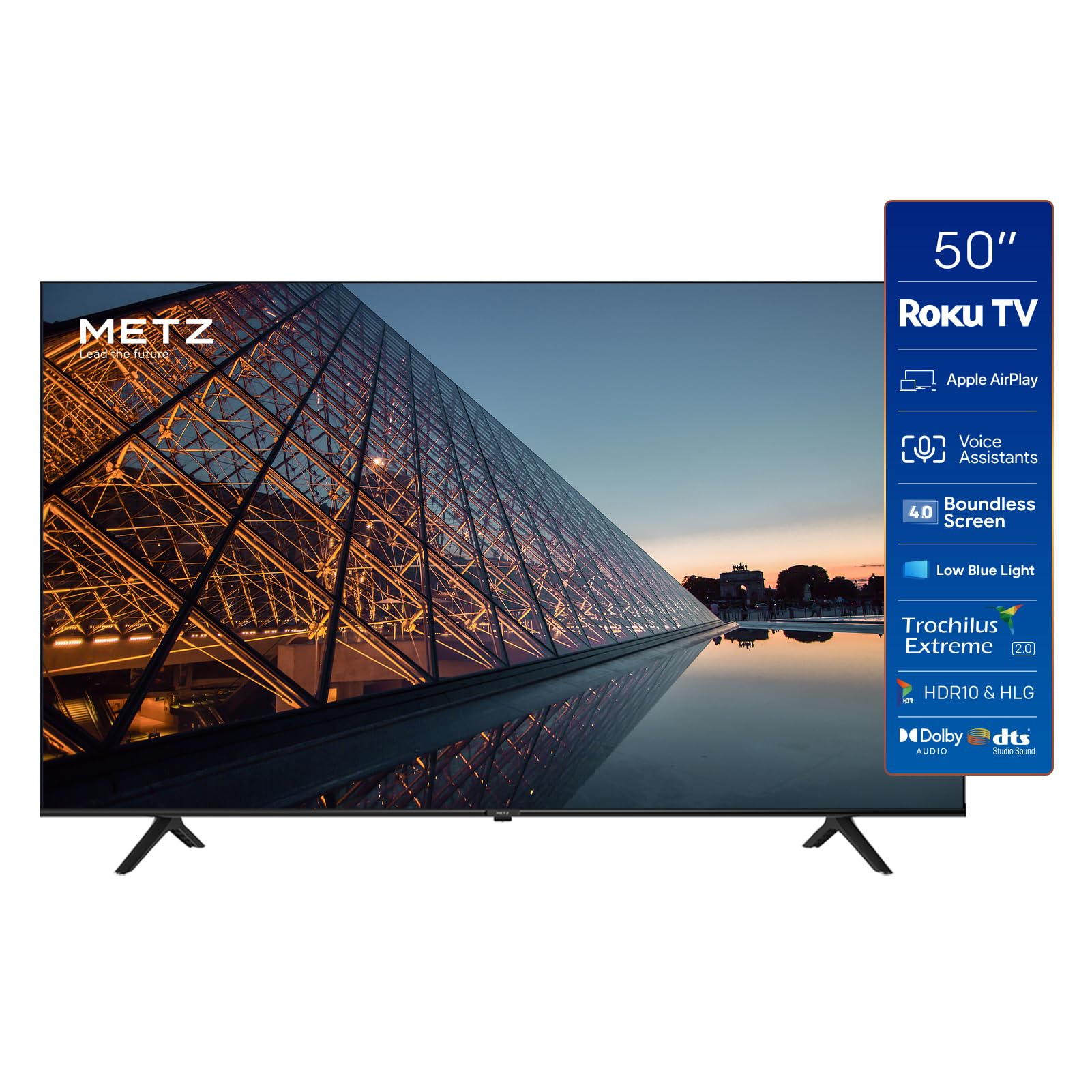 Metz 50MRD6000YUK 50 Inch UHD 4K Roku Tv : Amazon.co.uk: Electronics ...