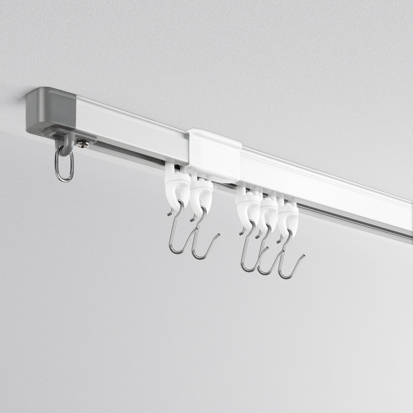 Amazon.com: Zeerobee Ceiling Curtain Track,4.3-7.8ft Retractable ...