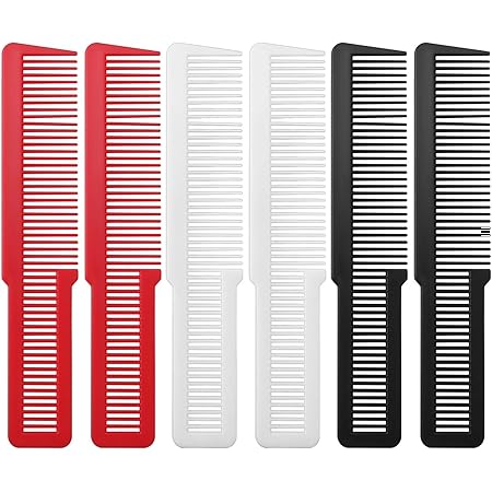 6 Pieces Hair Cutting Comb, Barber Combs Set All Purpose Hair Comb ...