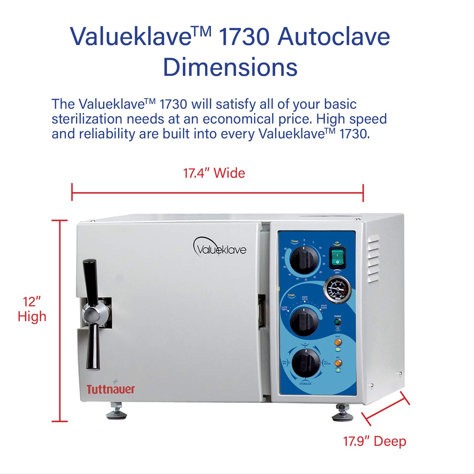 Tuttnauer 1730 Valueklave | T...B00187YP1O | Encarguelo.com