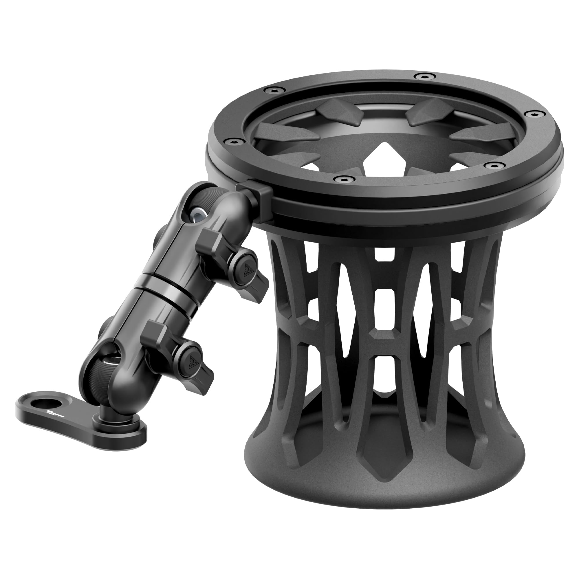 Amazon.com: Tackform Black Motorcycle Drink Holder - Fits Bottles/Cans ...