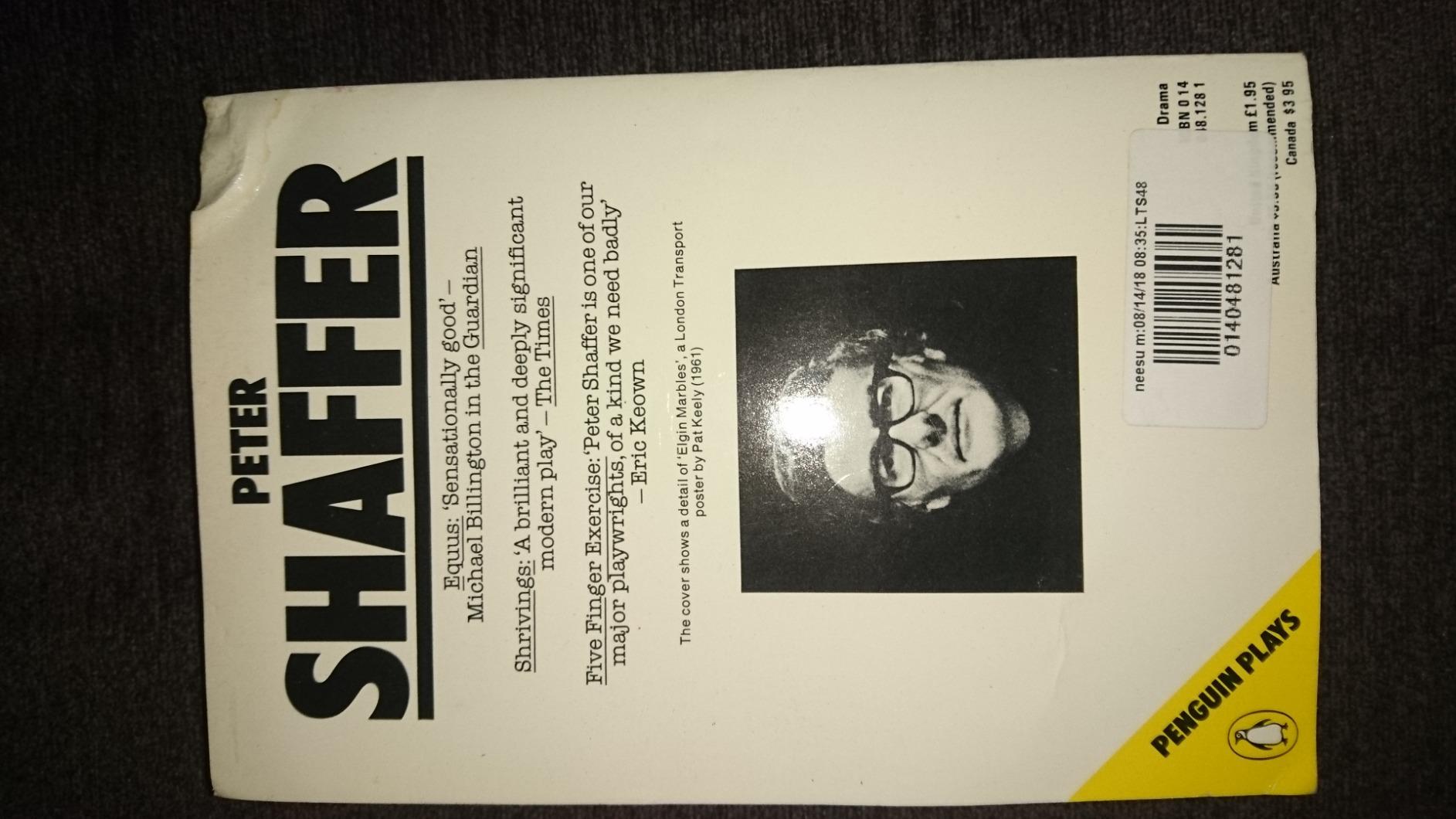 Three Plays: Equus, Shrivings & Five Finger Exercise: Amazon.co.uk ...