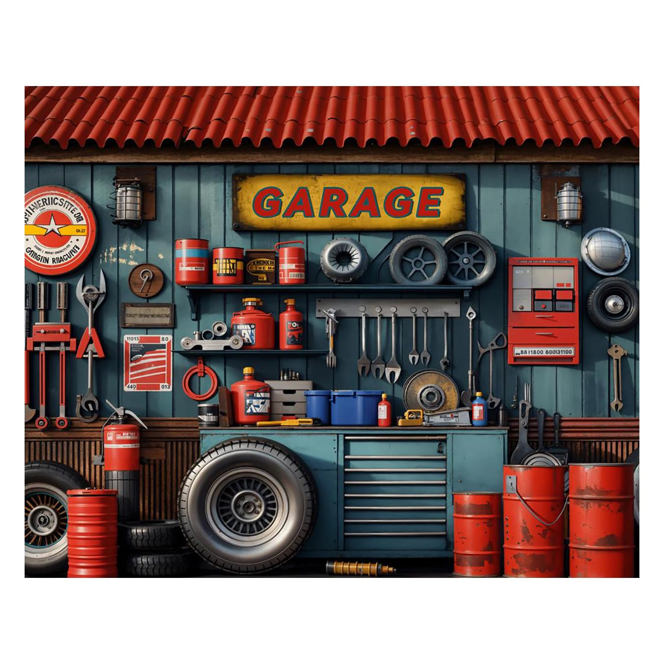 Amazon.com : Kate 10x8ft Garage Car Repair Backdrops for Photography ...