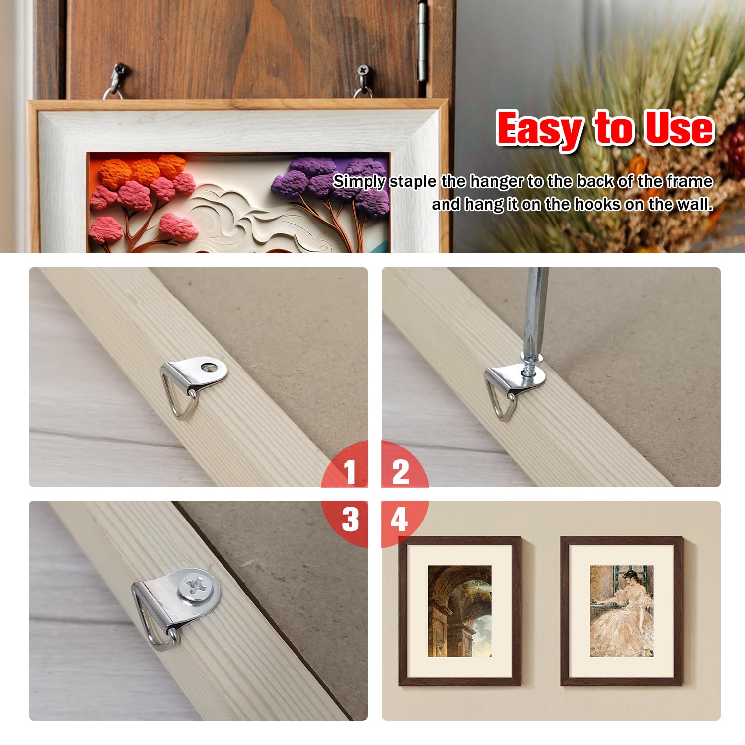 Small Picture Hangers 100 Pack Picture Hangers With Screws - Small ...