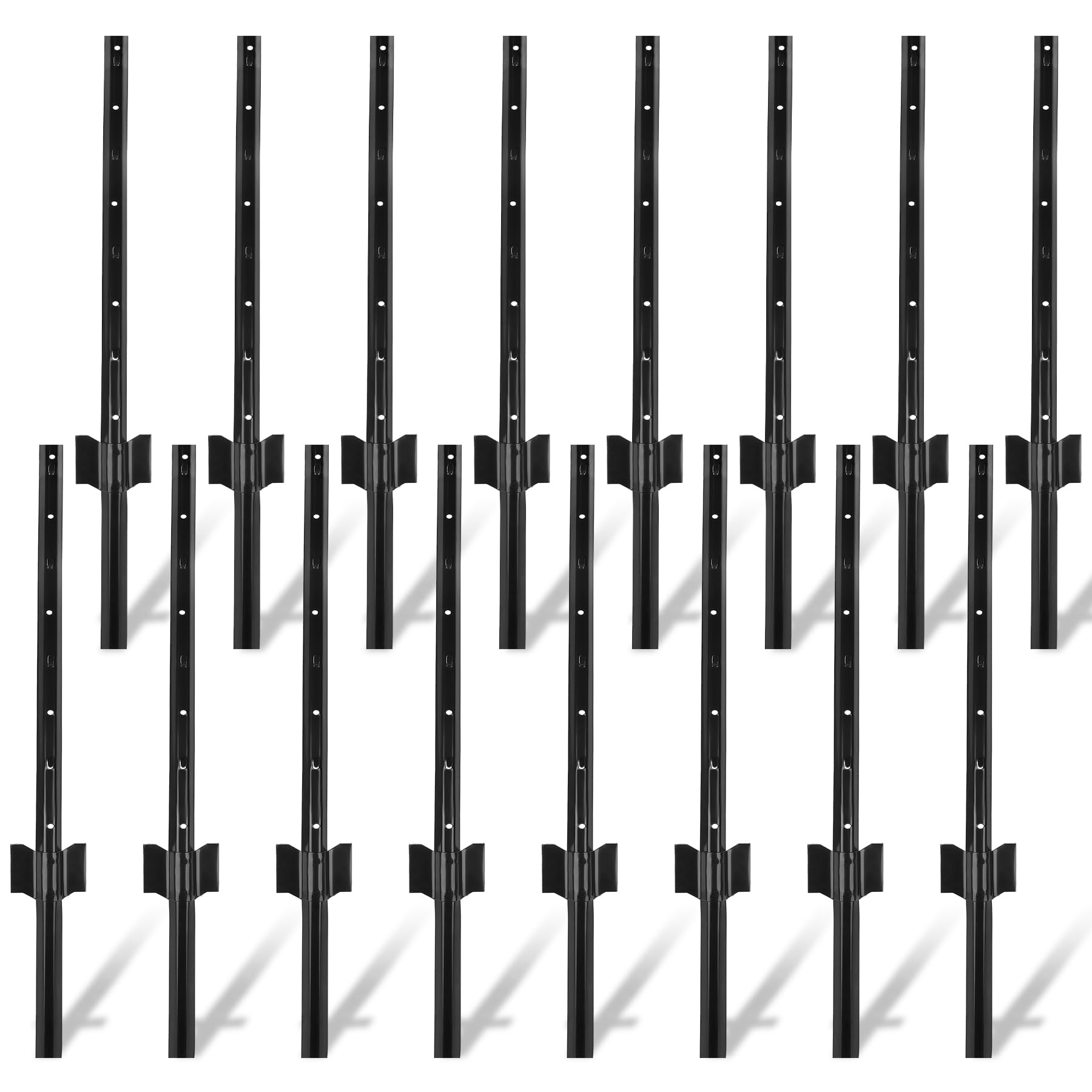 Amazon.com : Toriexon Fence Posts 3Ft - 16Pack, Heavy Duty Metal Fence ...