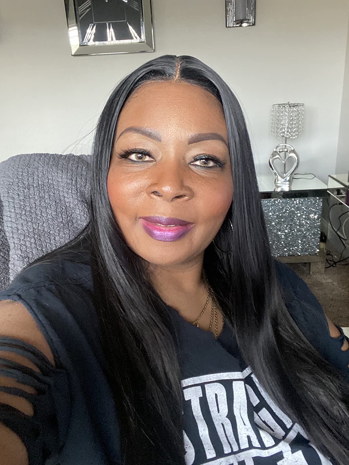 $8/mo - Finance ANDRIA Brown Wig Synthetic Lace Front Wig Dark Root ...