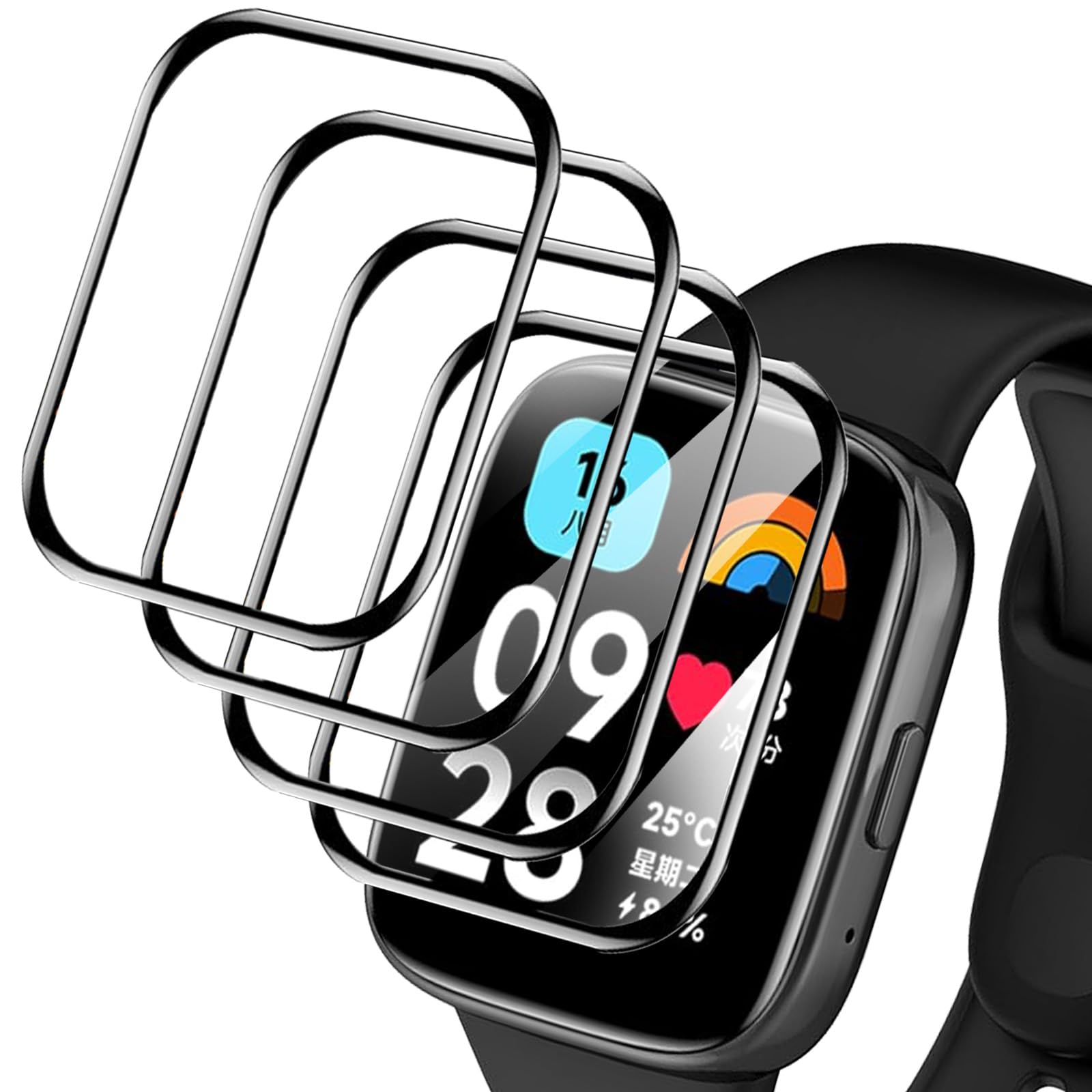 USDILU 4 Pack Mica para Smartwatch Redmi Watch 3 Active, Soft Film ...