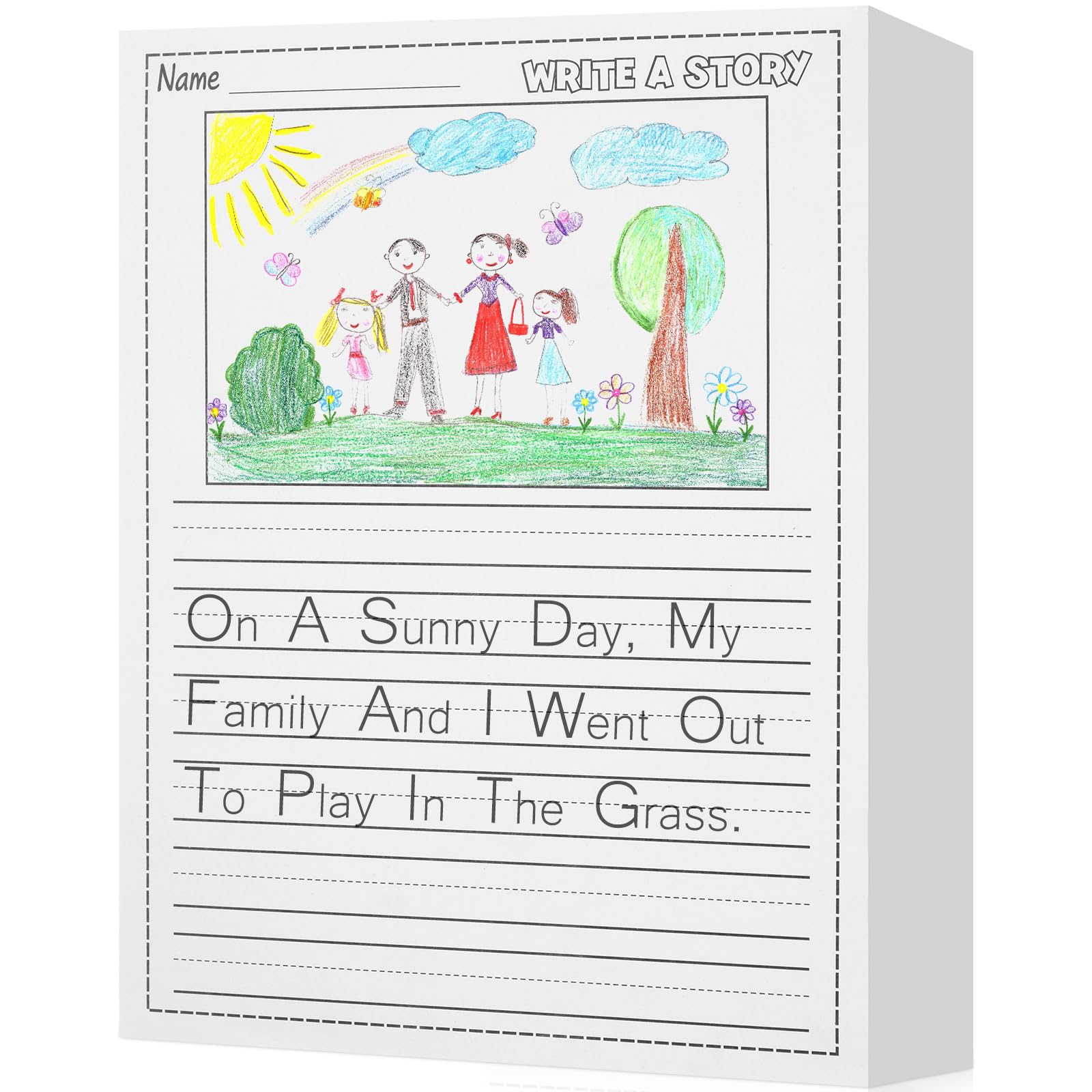 Amazon.com: Trandraft 400 Sheets Story Writing Paper for Kids 8.5 x 11 ...