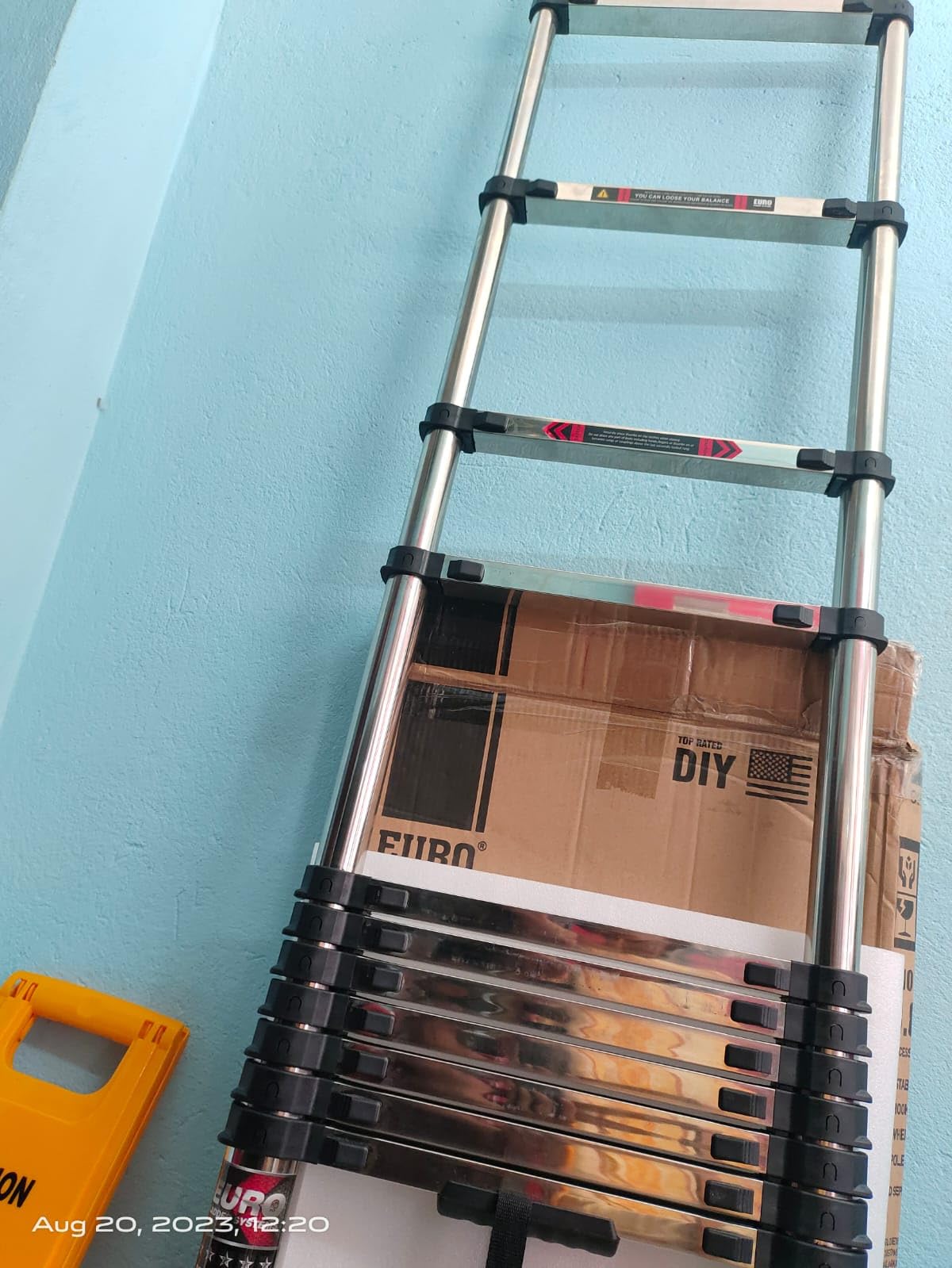 EuroLadderSystems Euro Telescopic Ladder SS 3.8 Meter - Stores at 3 ...