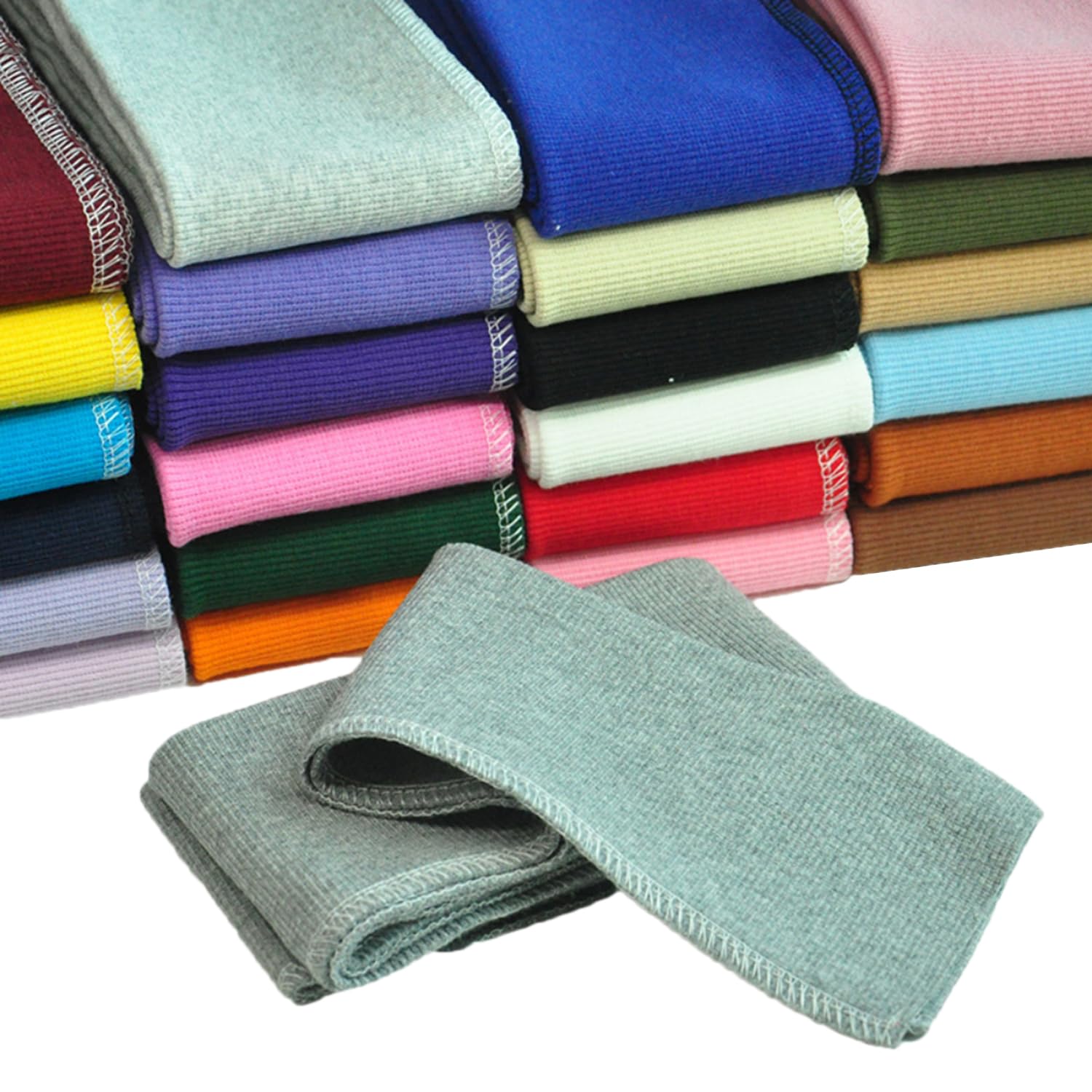 Amazon.com: OCTHIRLZ Finished Rib Knitted Fabric Seamless Ribbed Trim ...