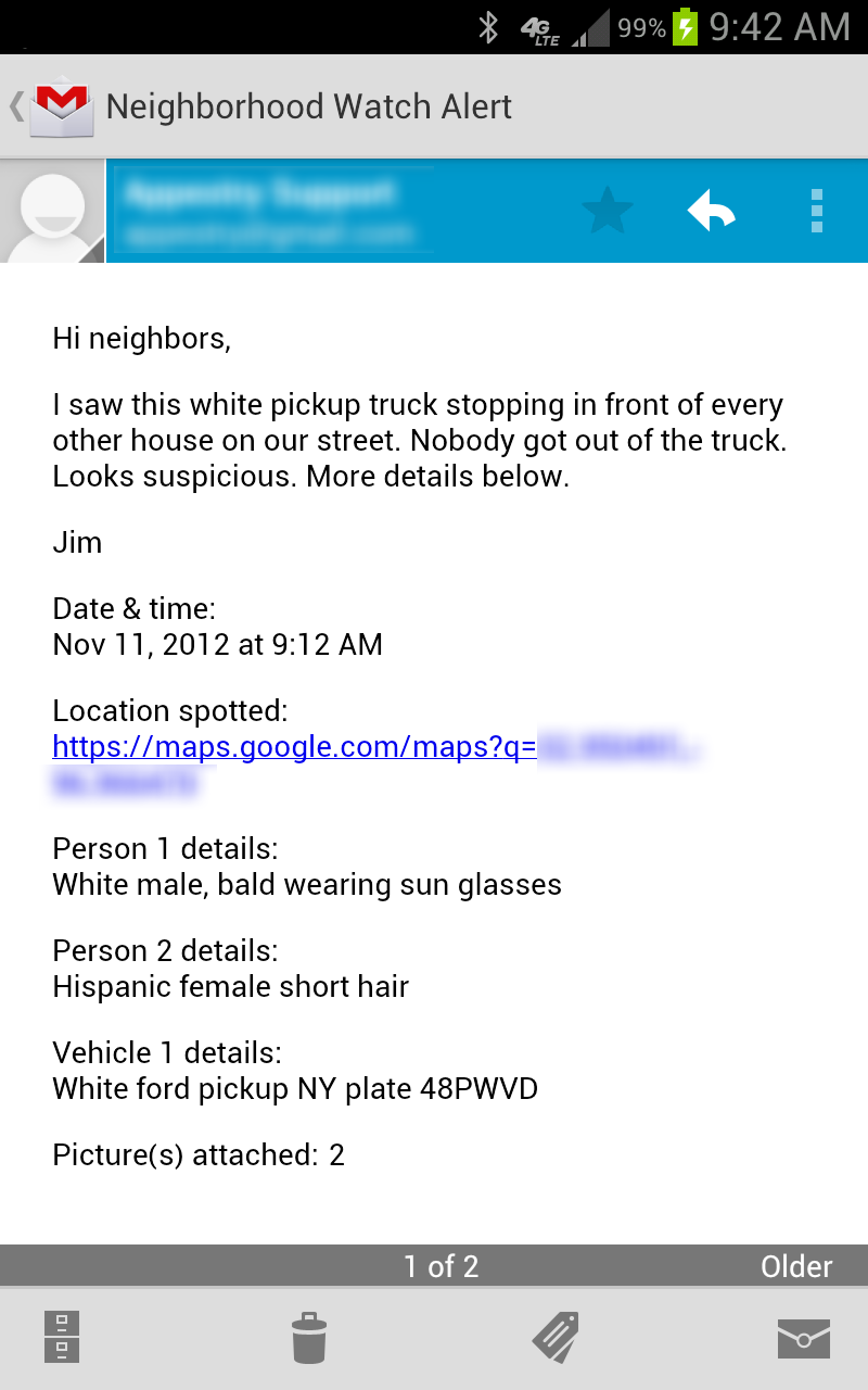 Neighborhood Crime Watch - App on Amazon Appstore