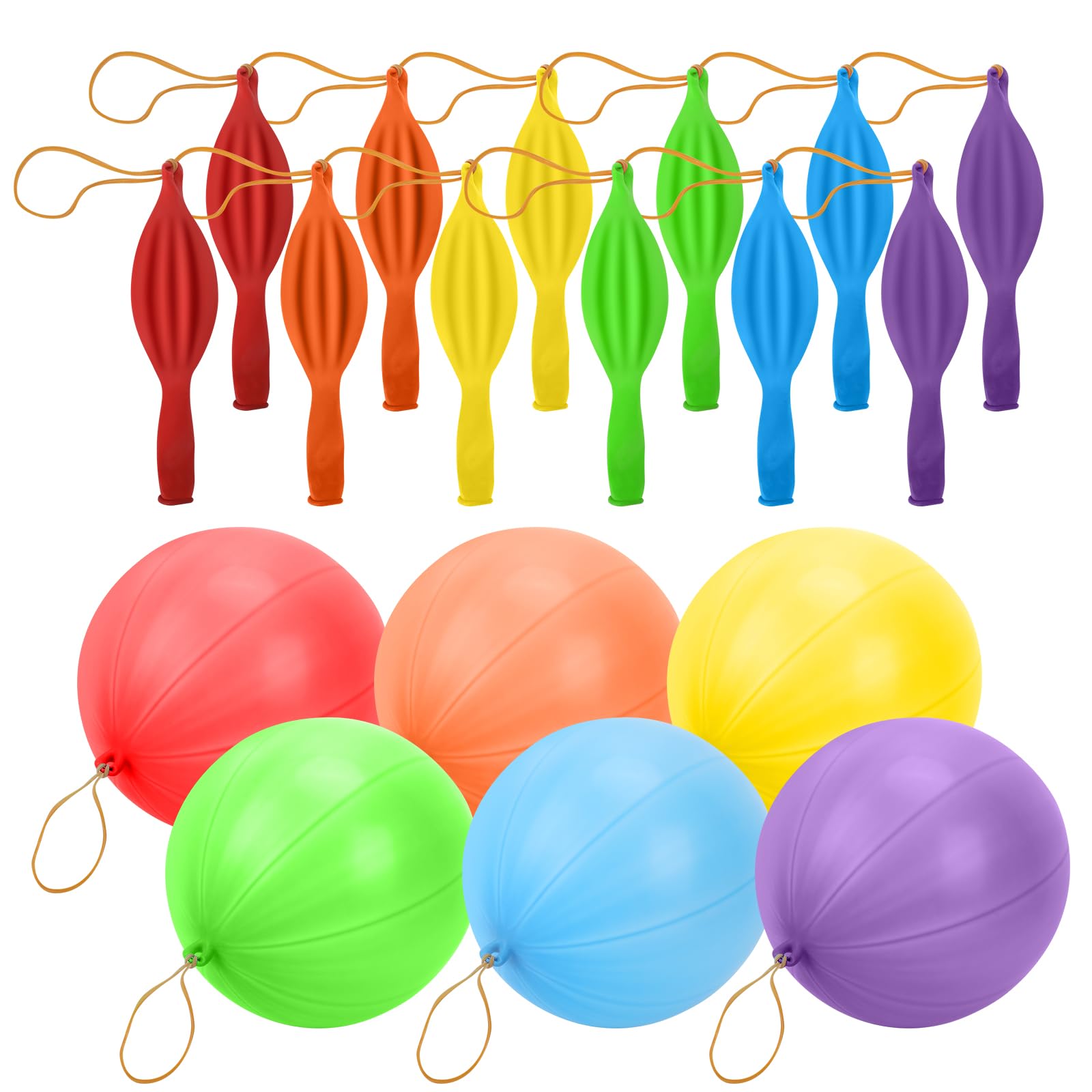 Amazon.com: Yeunmu 12PCS Punch Balloons, 6 Assorted Color Strong ...