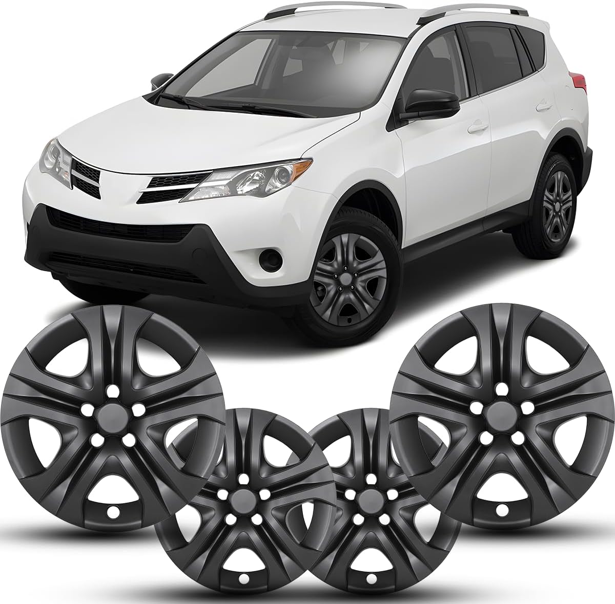 Amazon.com: Winjet 17" Hubcaps for 2013-2018 Toyota Rav4 [2013 2014 ...