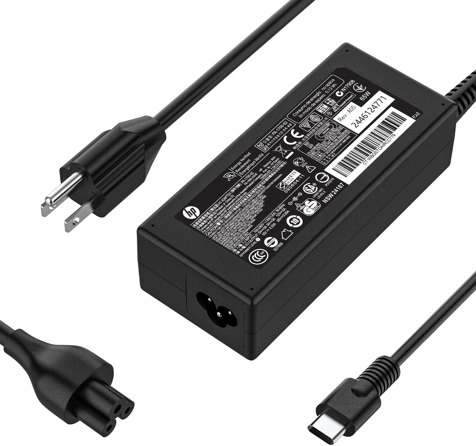 Amazon.com: 65W M54350-001 USB C Laptop Charger Fit for HP ProBook 430 ...