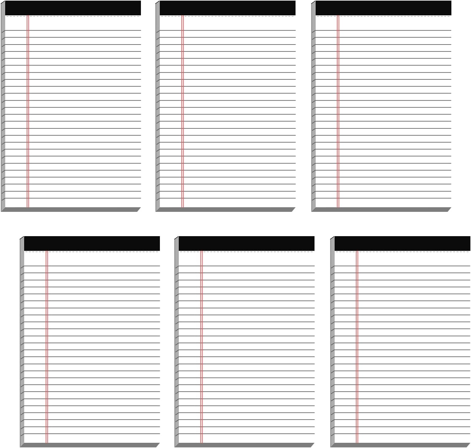 Amazon.com : 12 Pcs Paper Pads with Date and Perforated on Top, 75 GSM ...