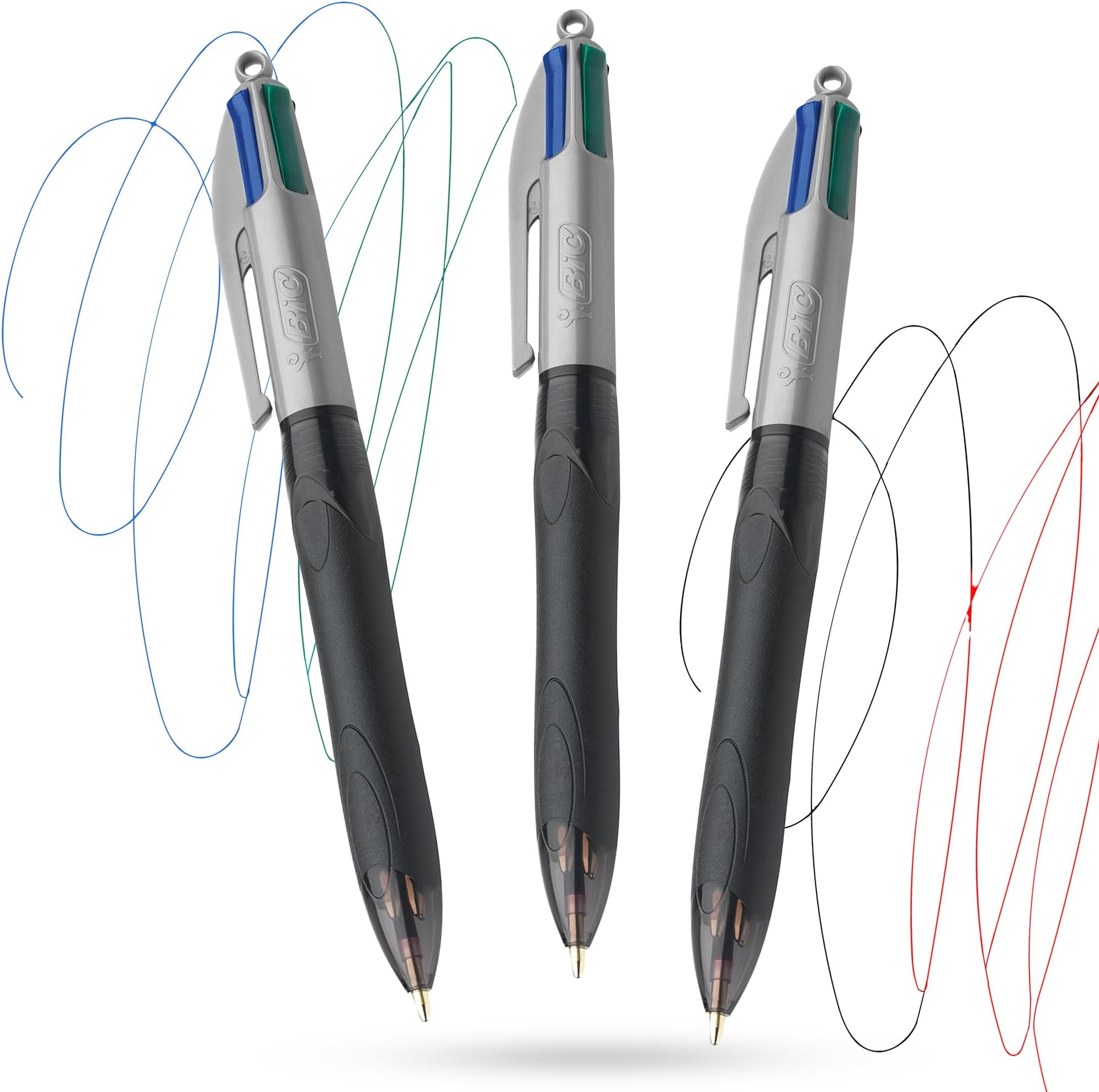 Amazon.com : BIC 4 Colour Grip Pro Pen Plastic Barrel 1.0mm Multi-Pen ...