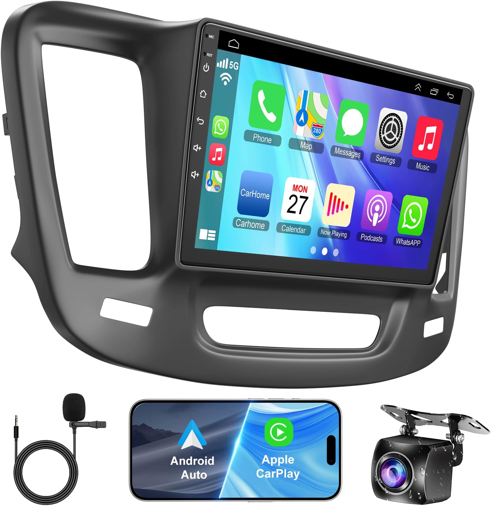 Amazon.com: Car Radio for Chrysler 200 200C 2015-2017, 4GB RAM + 64GB ...