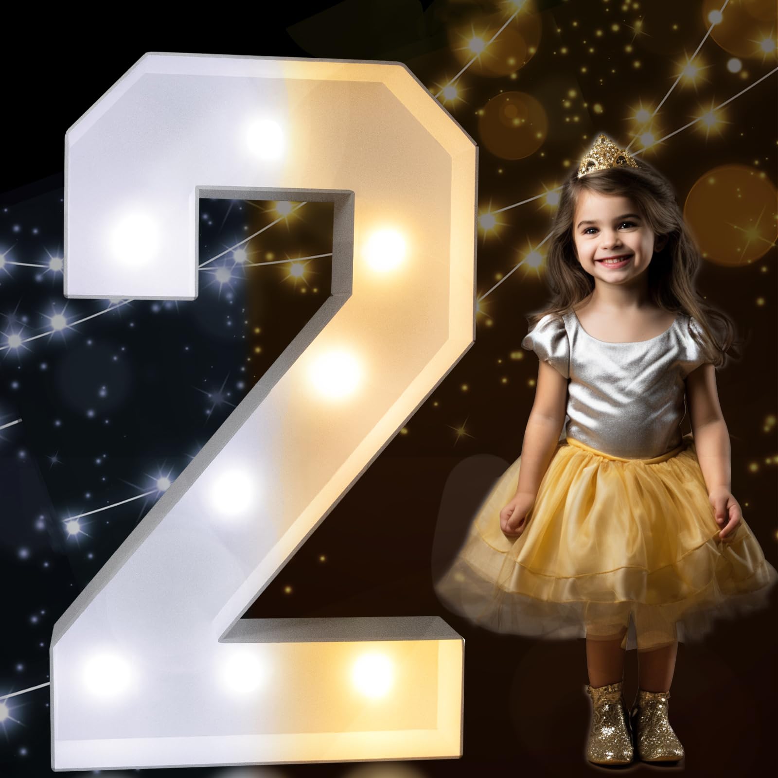 Snapklik.com : 3FT Light Up Numbers, Cool White And Warm White LED ...