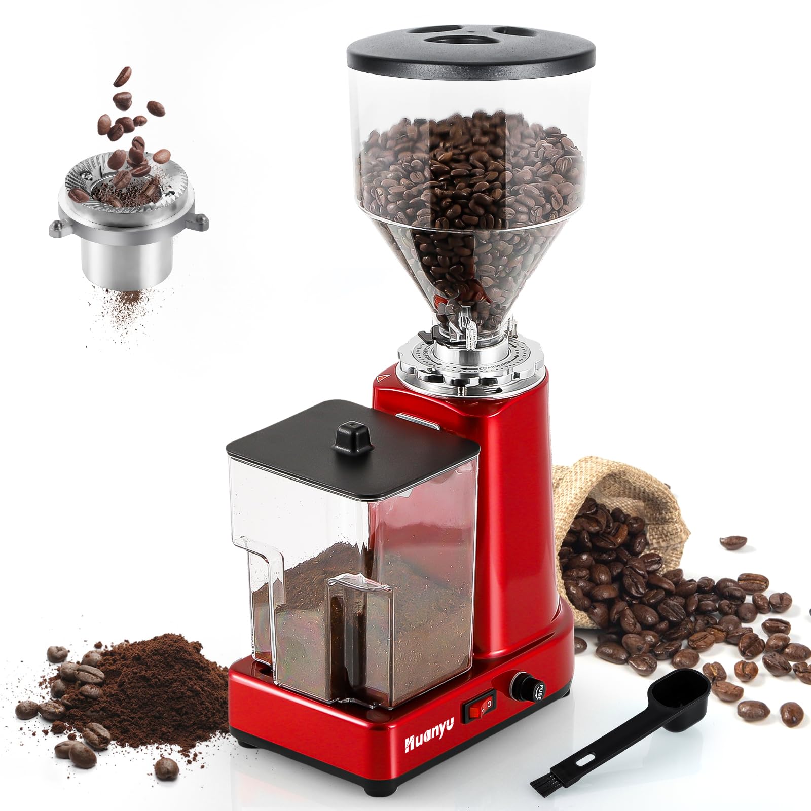 Huanyu Electric Coffee Grinder 1000G Commercial&Home Grinding Machine ...