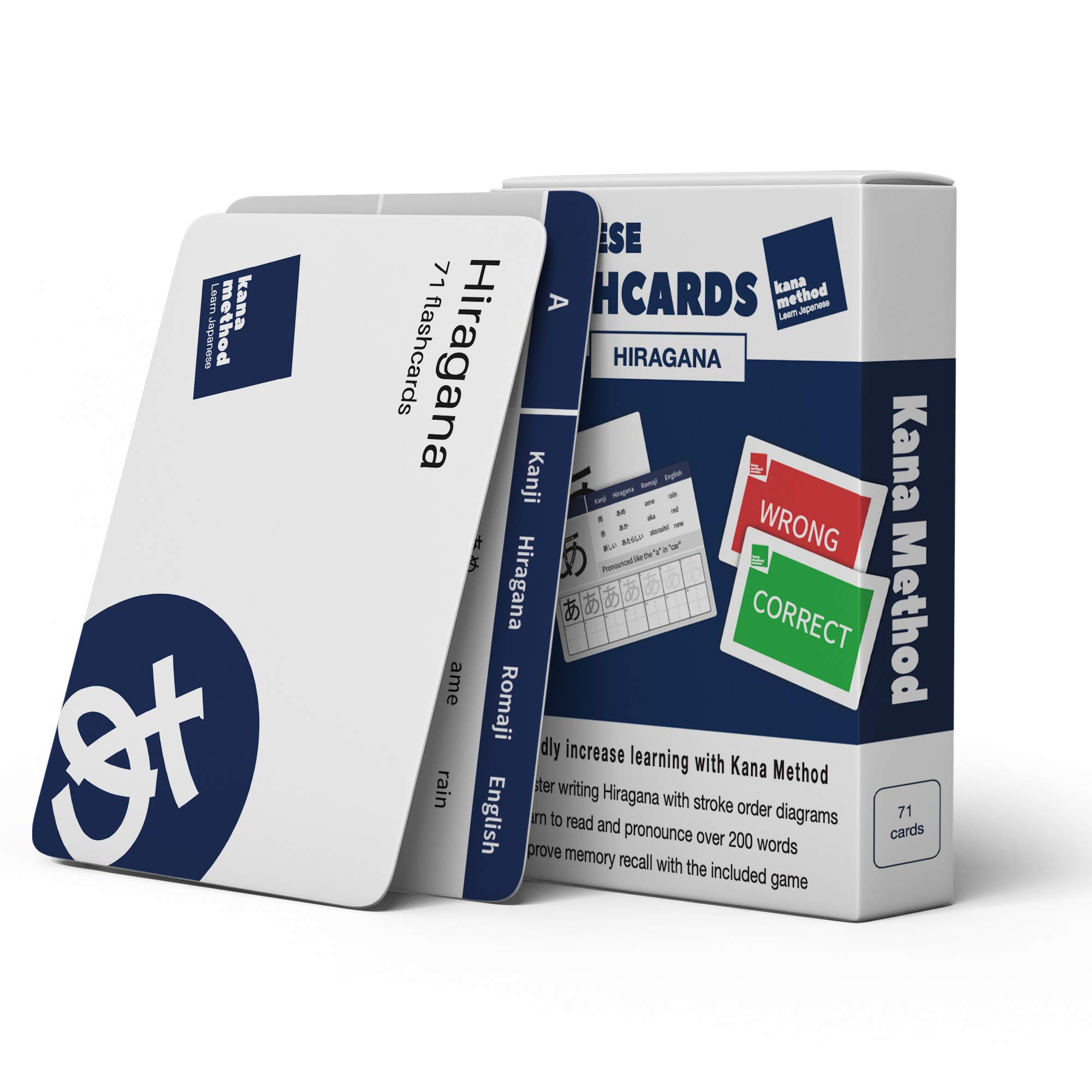 Buy Kana Method Japanese Hiragana Flash Cards, with Included Manga Page ...