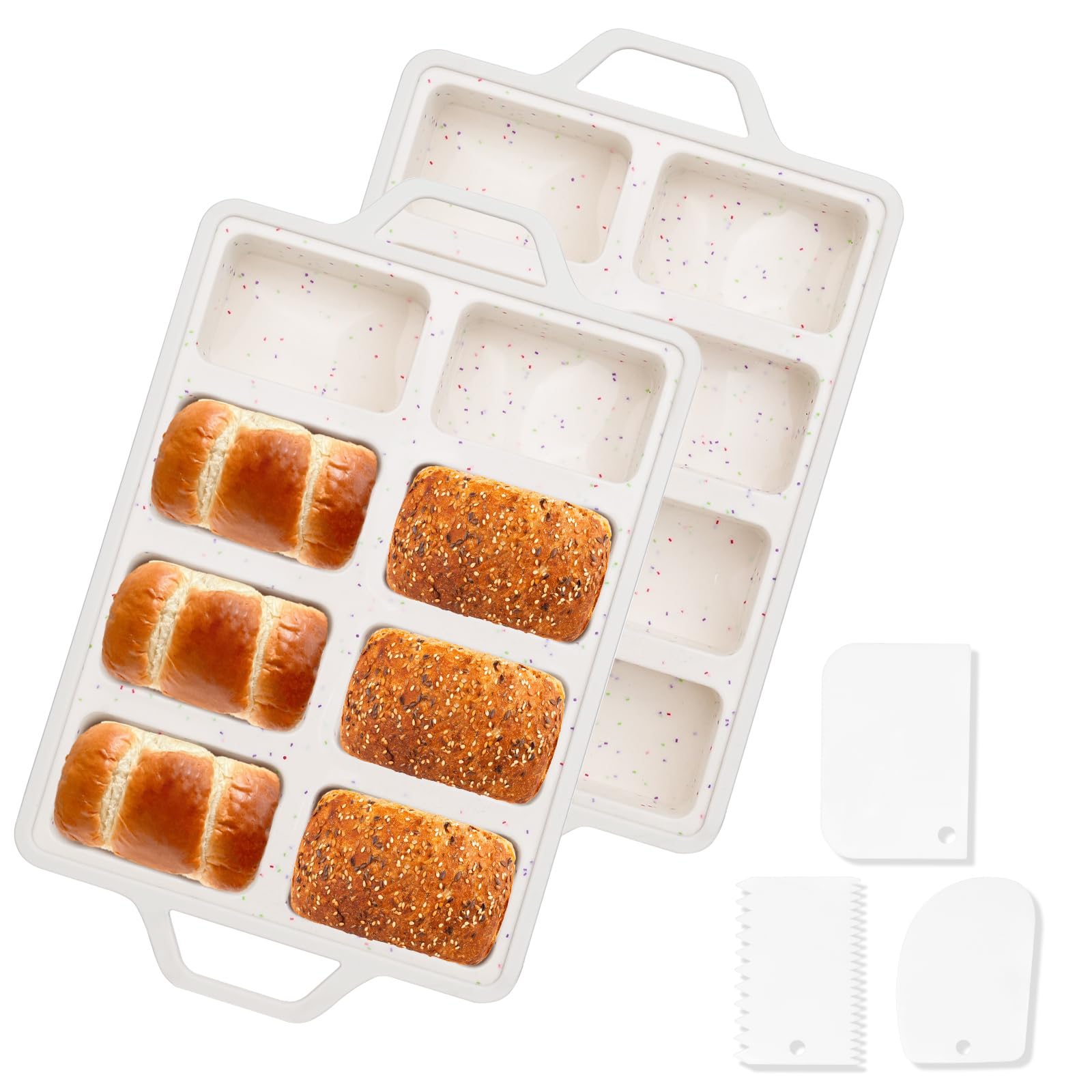 Amazon.com: Dualshine 2 Pack Mini Loaf Pans, Non-stick silicone mini ...