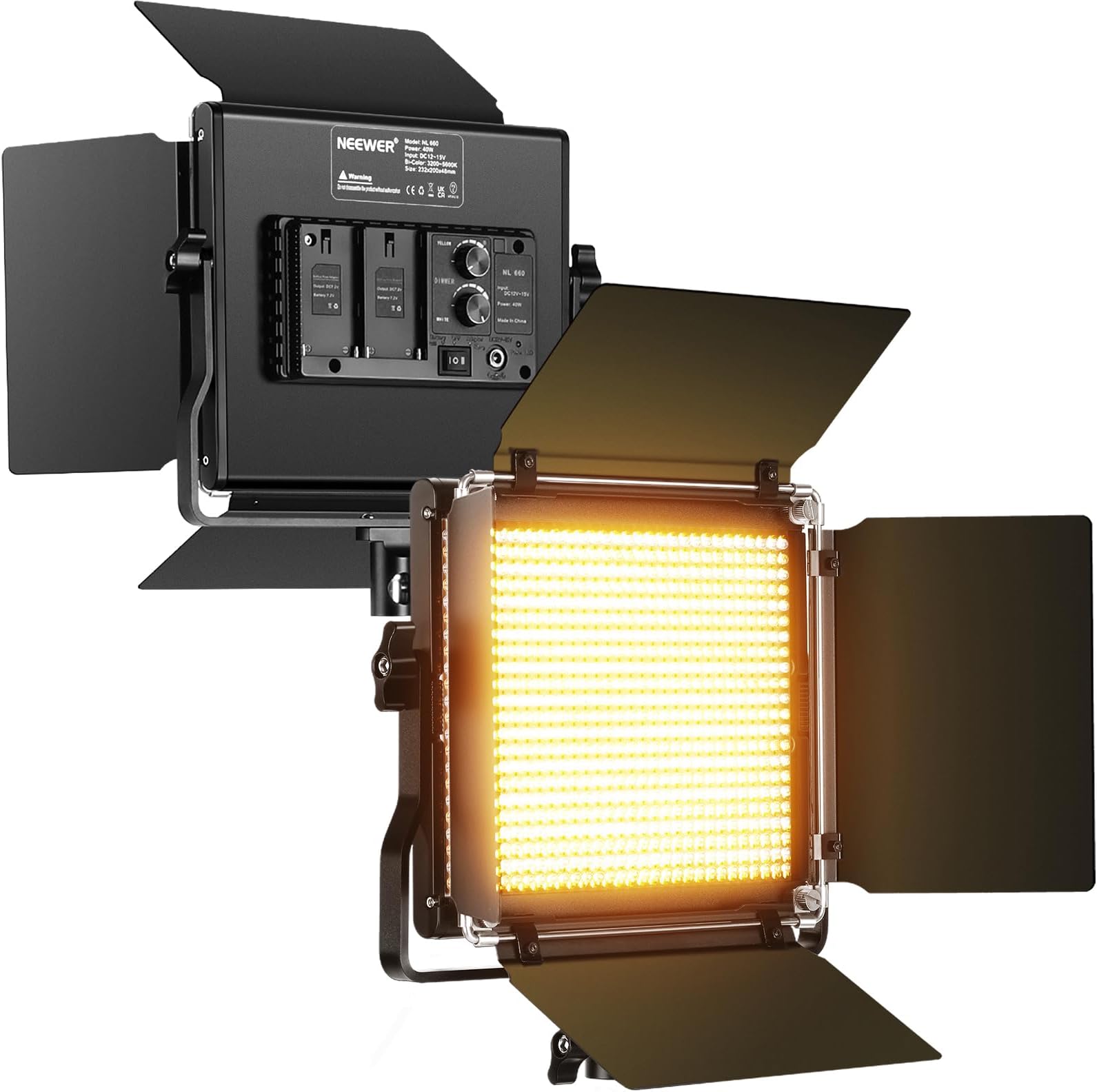 Amazon.com : Neewer LED Video Light, Bi-Color Dimmable 660 Beads ...