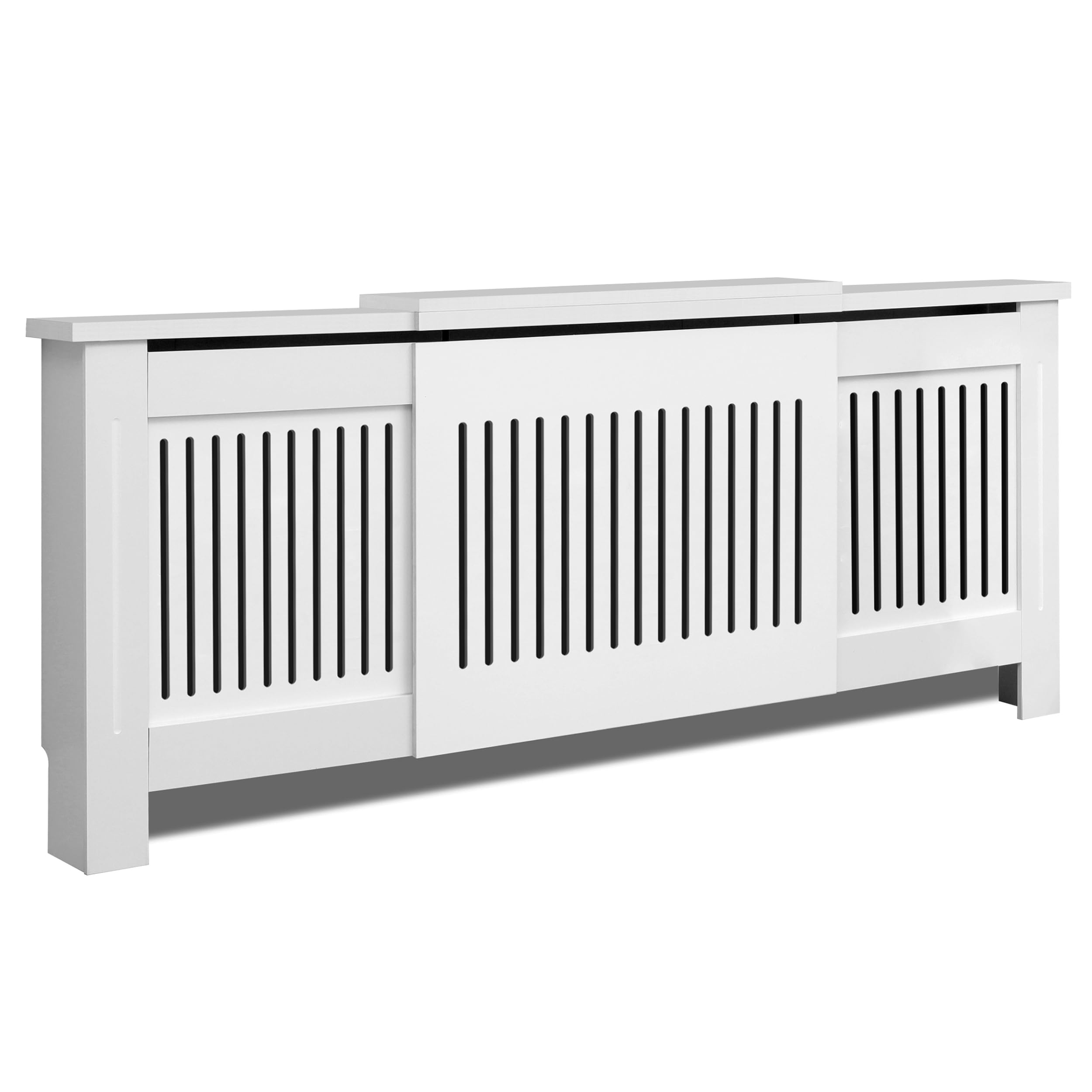 Radiator Cover White, Adjustable Radiator Cover, Modern White Painted ...