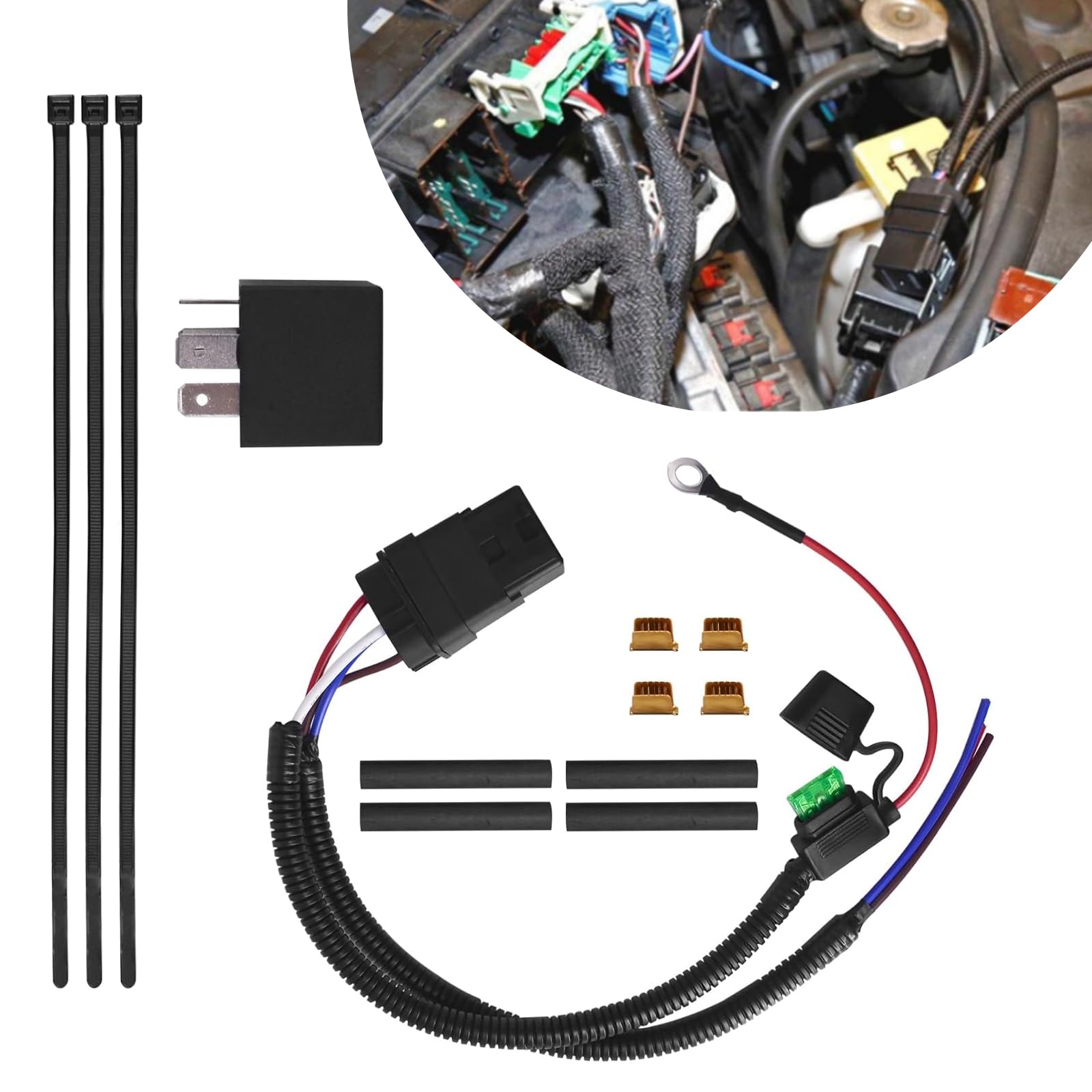 Snapklik.com : Slykew 1 PC Car Fuel Pump Wiring Harness Relay Kit ...