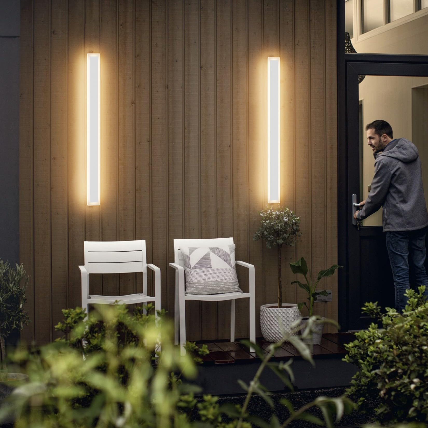 Snapklik.com : Coinmit 2 Pack 39.4In Long Outdoor Wall Light,Modern ...