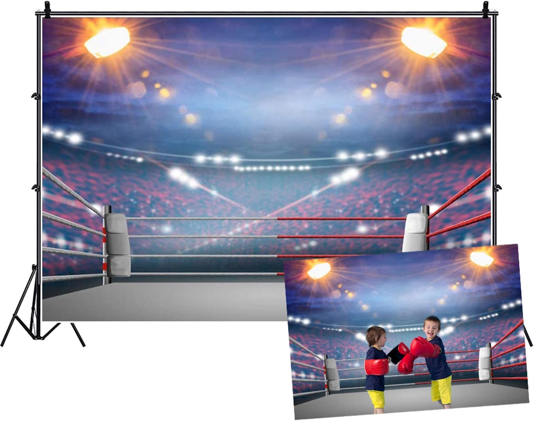 Amazon.com : CSFOTO 10x8ft Boxing Arena Backdrop Boxing Match Stadium ...