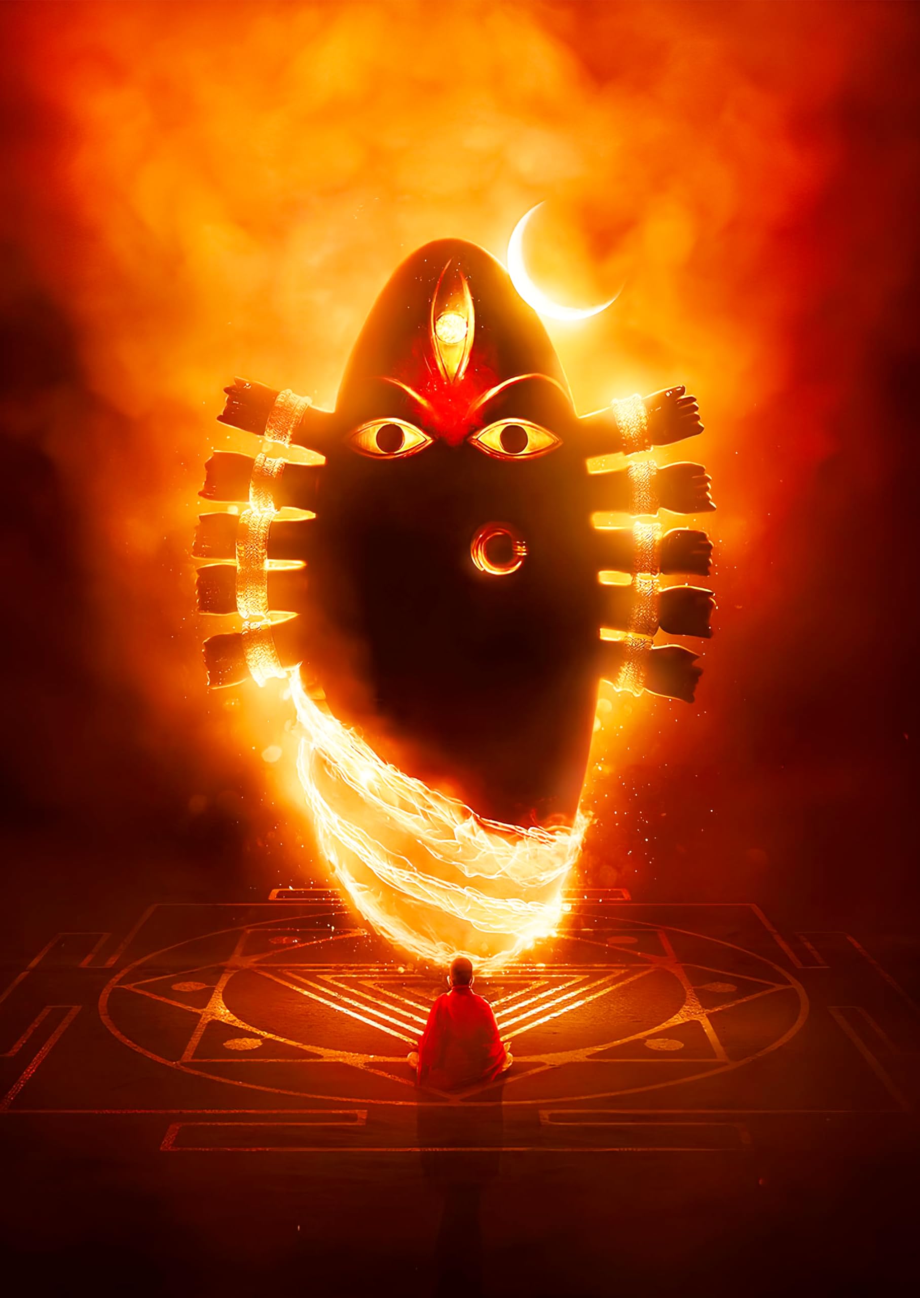 Anaadi Linga Bhairavi Wall Photo Poster Without Frame for Home & Office ...