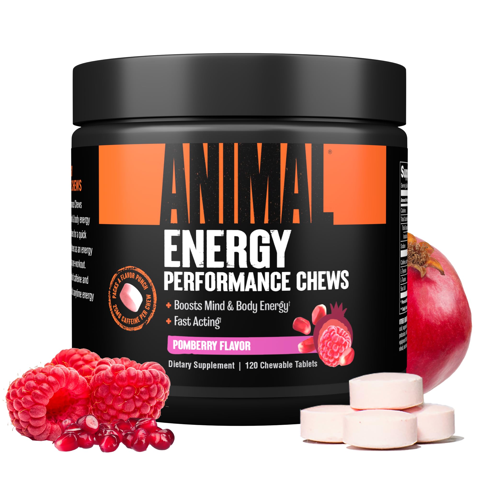 Amazon.com: Animal Energy Chews, Fast Acting Energy with Caffeine ...